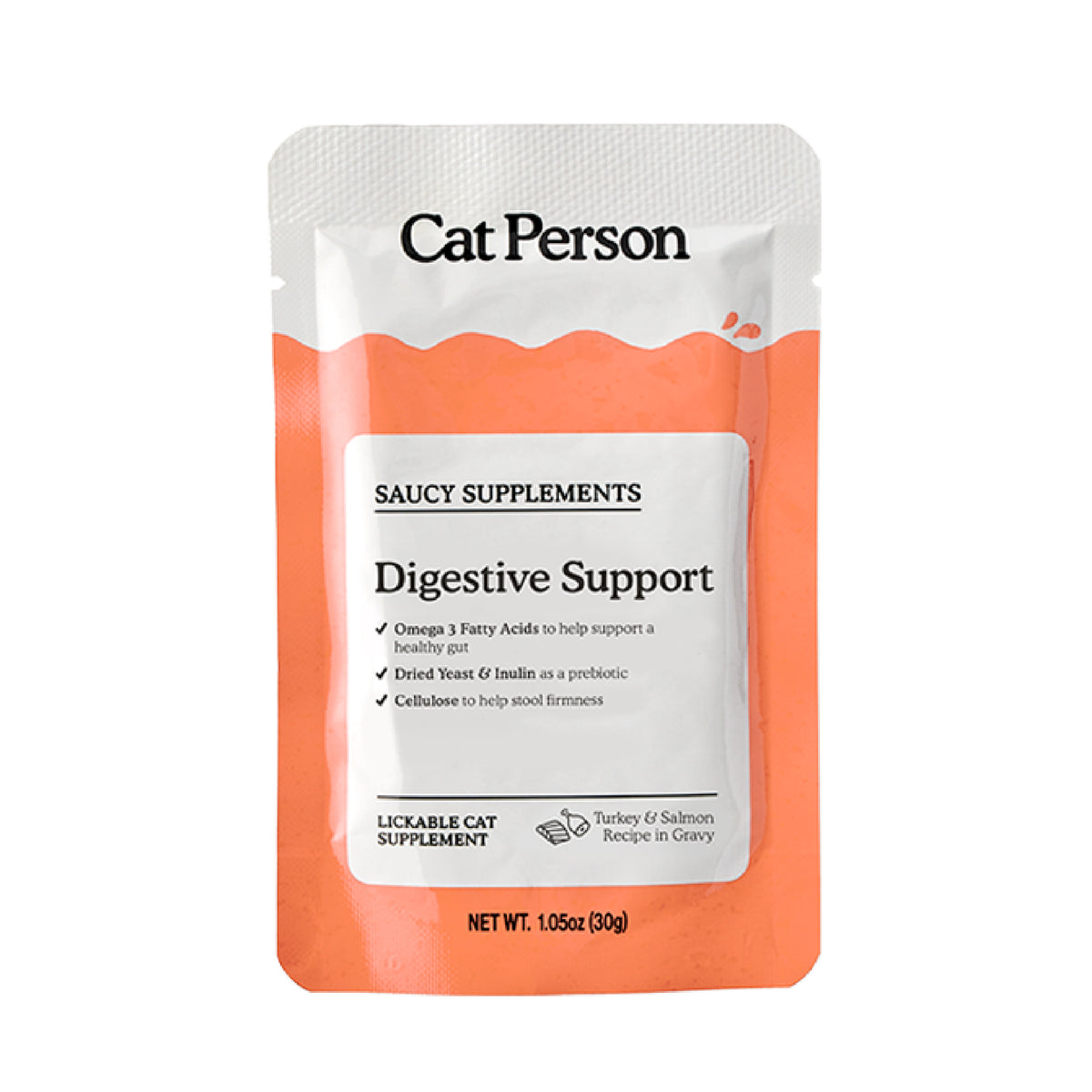 Weruva Cat Person Turkey & Salmon Digestive Support Saucy Supplement