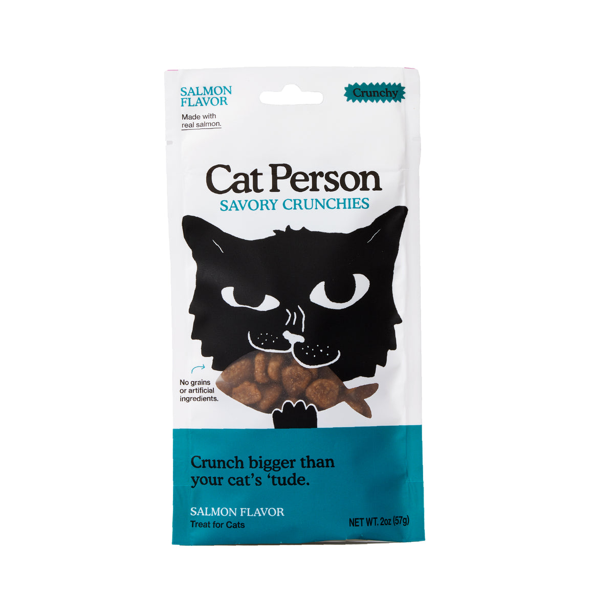 Weruva Cat Person Salmon Savory Crunchies Crunchy Cat Treats