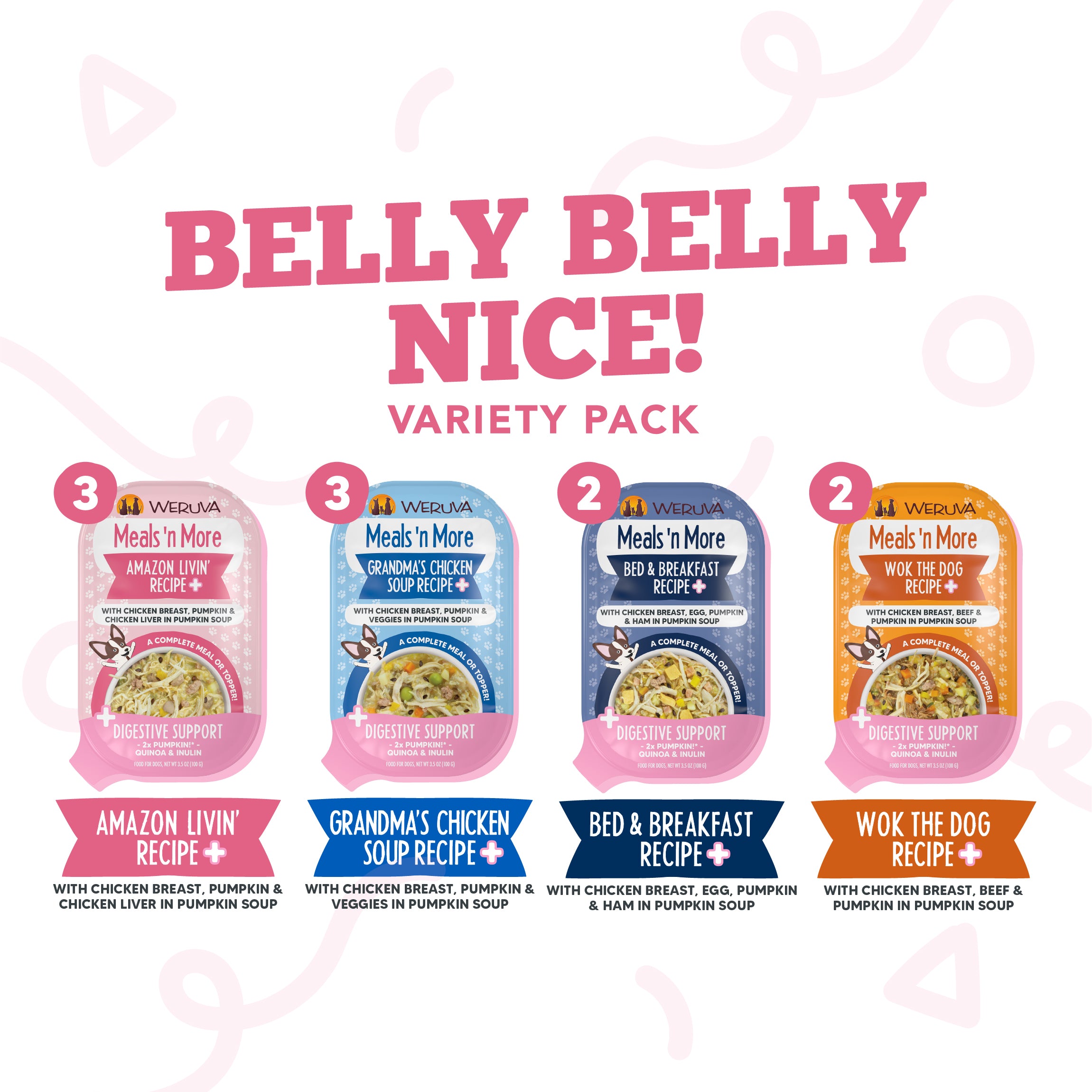 Weruva Meals 'n More Digestive Support - Belly Belly Nice! Variety Pack