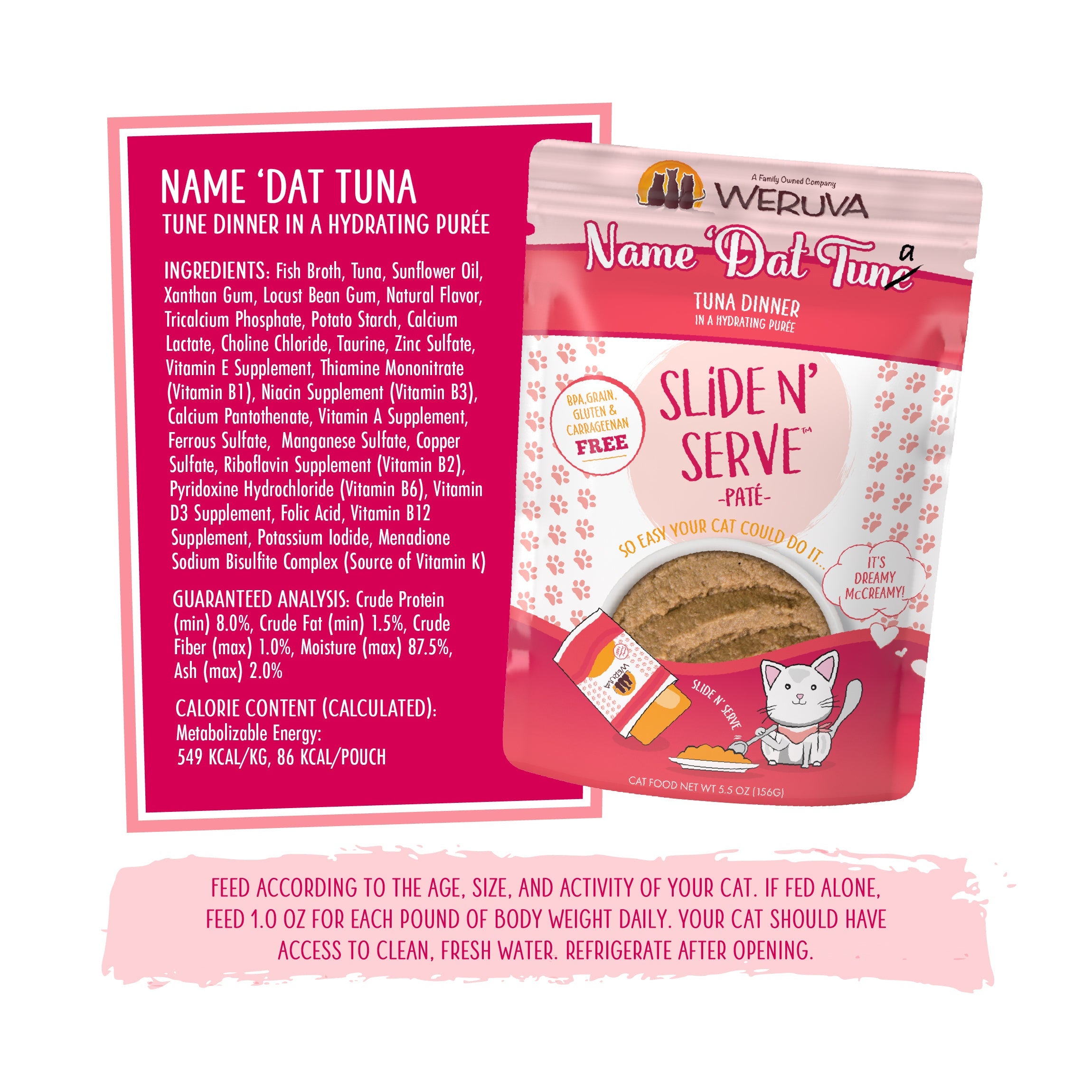 Weruva Cat Slide N' Serve Paté - Name 'Dat Tuna
